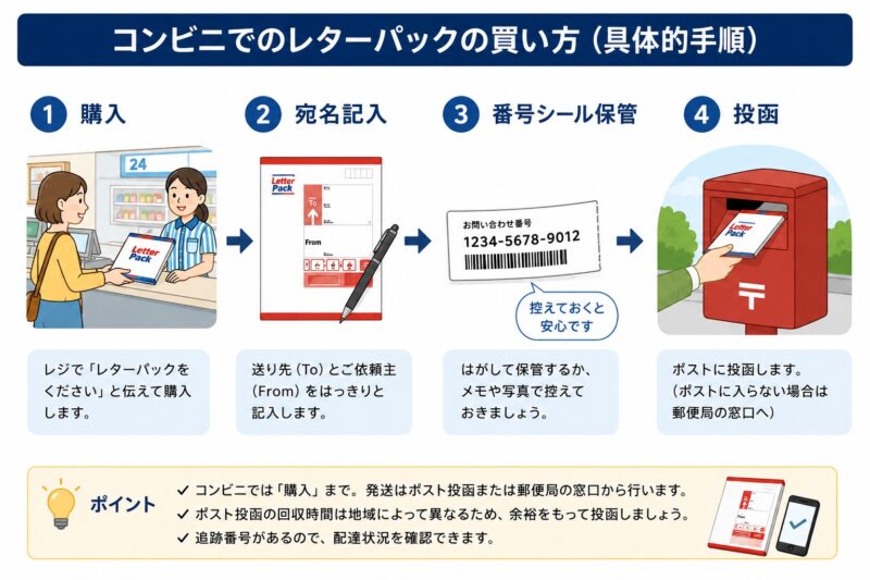 レターパックはどのコンビニで買える？買い方・料金・発送方法まとめ【2026年版】｜えりの知恵ノート