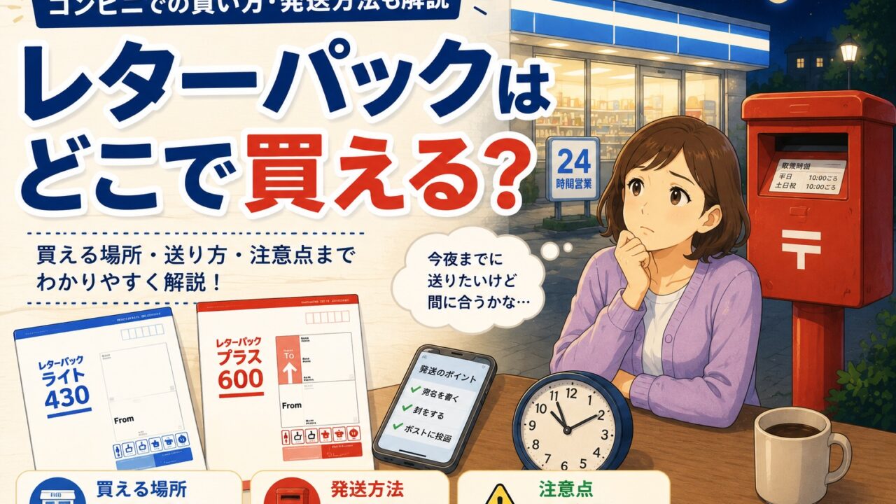 レターパックはどのコンビニで買える？買い方・料金・発送方法まとめ【2026年版】｜えりの知恵ノート