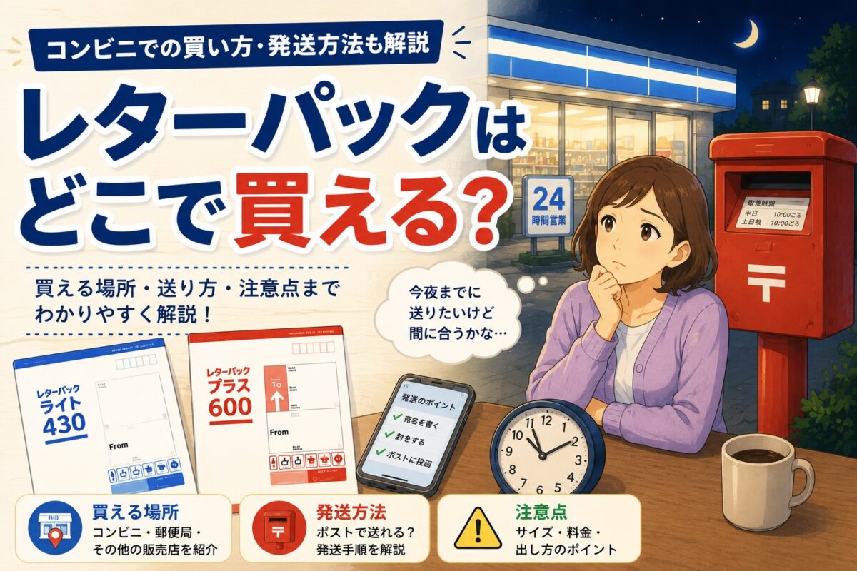 レターパックはどのコンビニで買える？買い方・料金・発送方法まとめ【2026年版】｜えりの知恵ノート