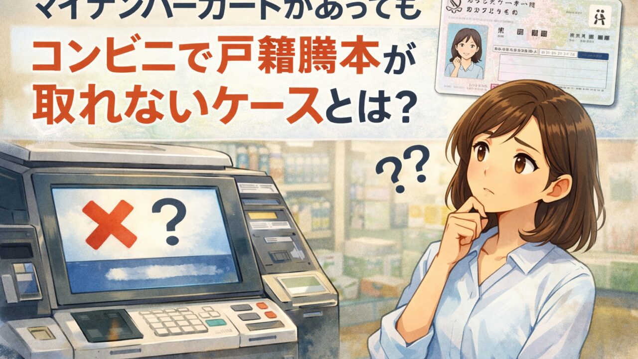 マイナンバーカードがあってもコンビニで戸籍謄本が取れないケースとは？｜えりの知恵ノート