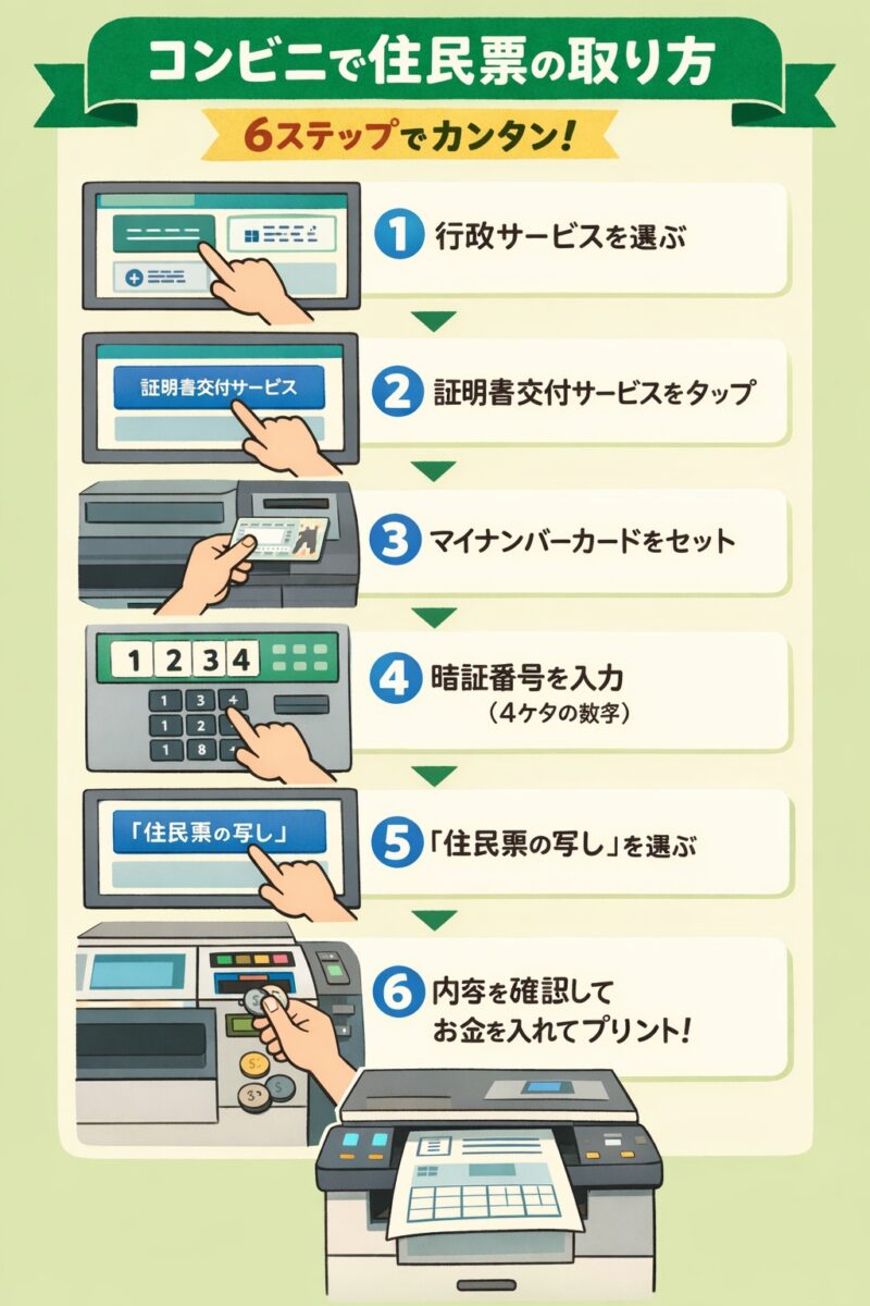 住民票はコンビニで全国どこでも取れる？必要なもの・注意点まとめ｜えりの知恵ノート